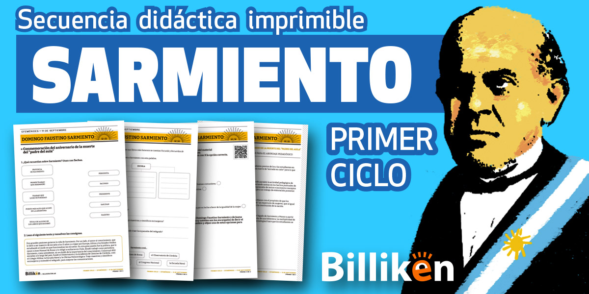 11 de Septiembre: descargá la secuencia didáctica imprimible sobre Domingo Faustino Sarmiento ...
