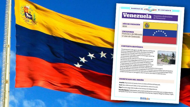 Bandera de Venezuela para colorear e imprimir - Billiken
