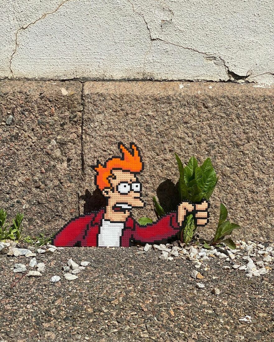 El sorprendente arte con pixeles con el que un artista sueco “vandaliza ...