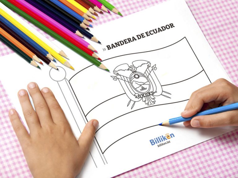 Bandera de México para colorear e imprimir - Billiken