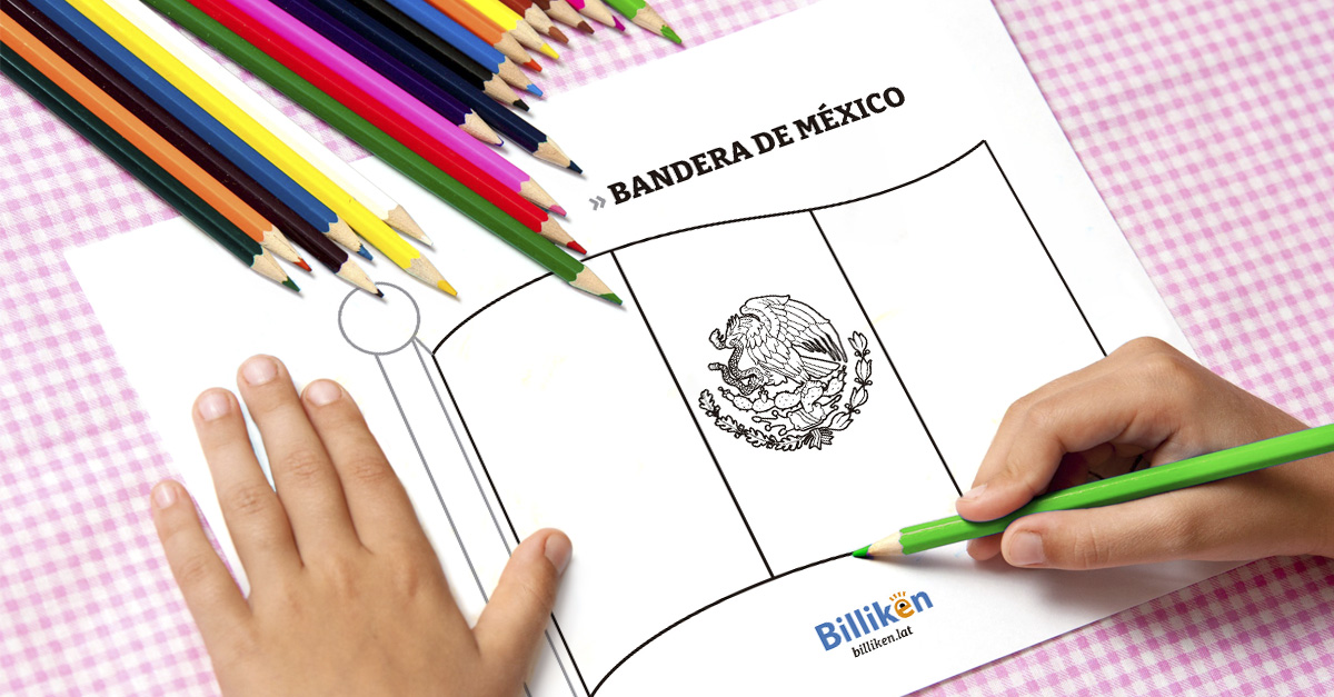 Bandera Mexicana Para Colorear
