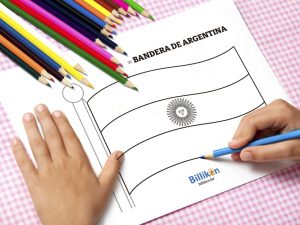 Bandera de Argentina para colorear e imprimir - Billiken