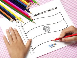 Bandera de Paraguay para colorear e imprimir - Billiken