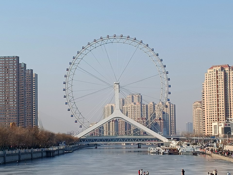 Ojo de Tianjin, la única vuelta al mundo construida sobre un puente ...