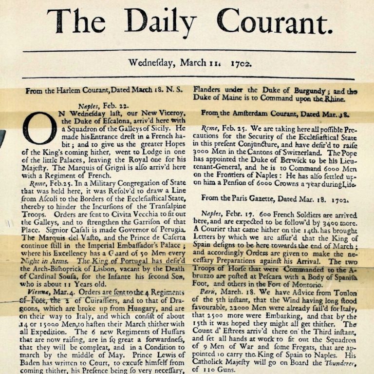 The Daily Courant: se cumplen 322 años del lanzamiento del primer ...