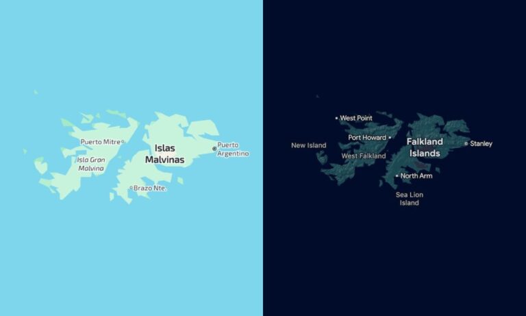 ¿Cómo aparecen la Islas Malvinas en el Google Maps de otros países? - Billiken