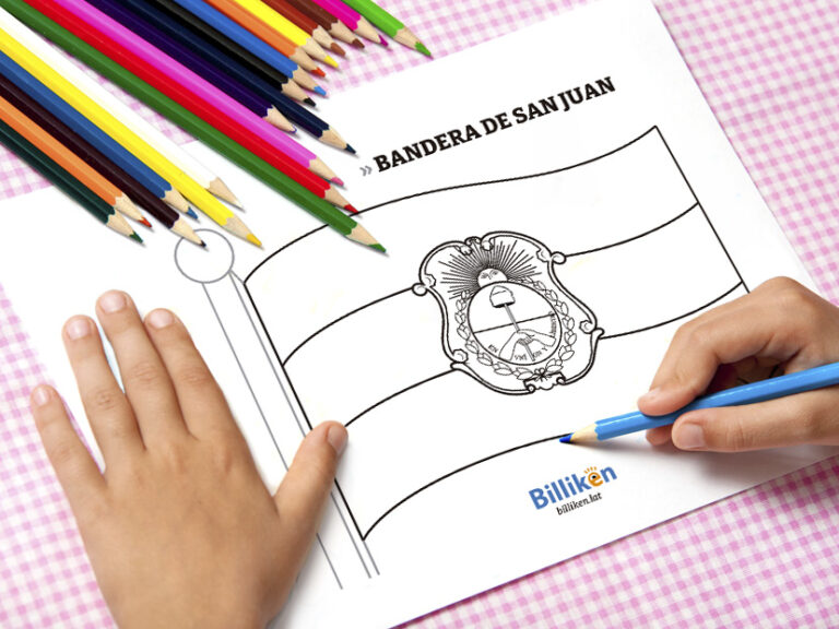 Bandera de San Juan para colorear e imprimir - Billiken