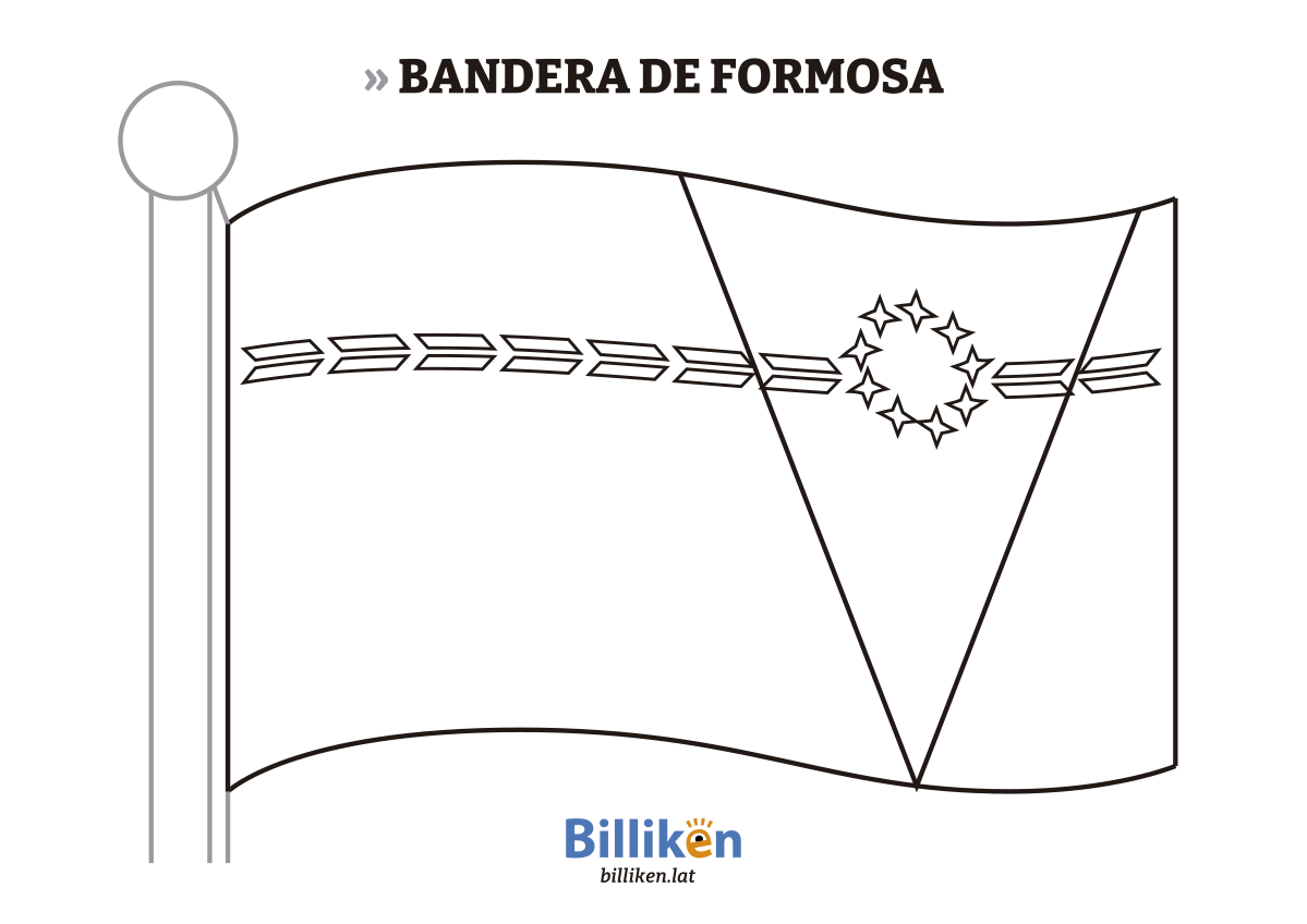 Bandera de Formosa para colorear e imprimir - Billiken